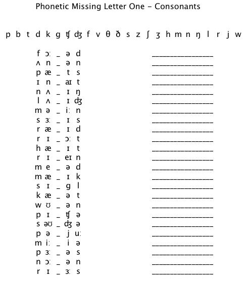 Missing Letters | Phonetics For Fanatics